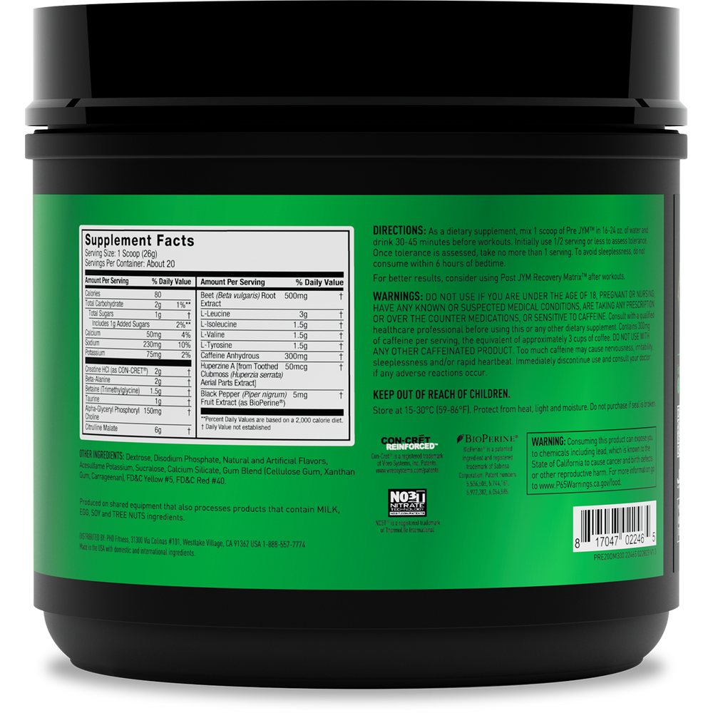 Pre JYM High-Performance Pre-Workout