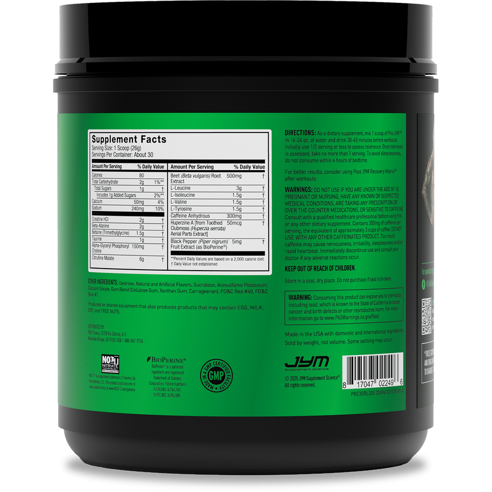 Pre JYM High-Performance Pre-Workout