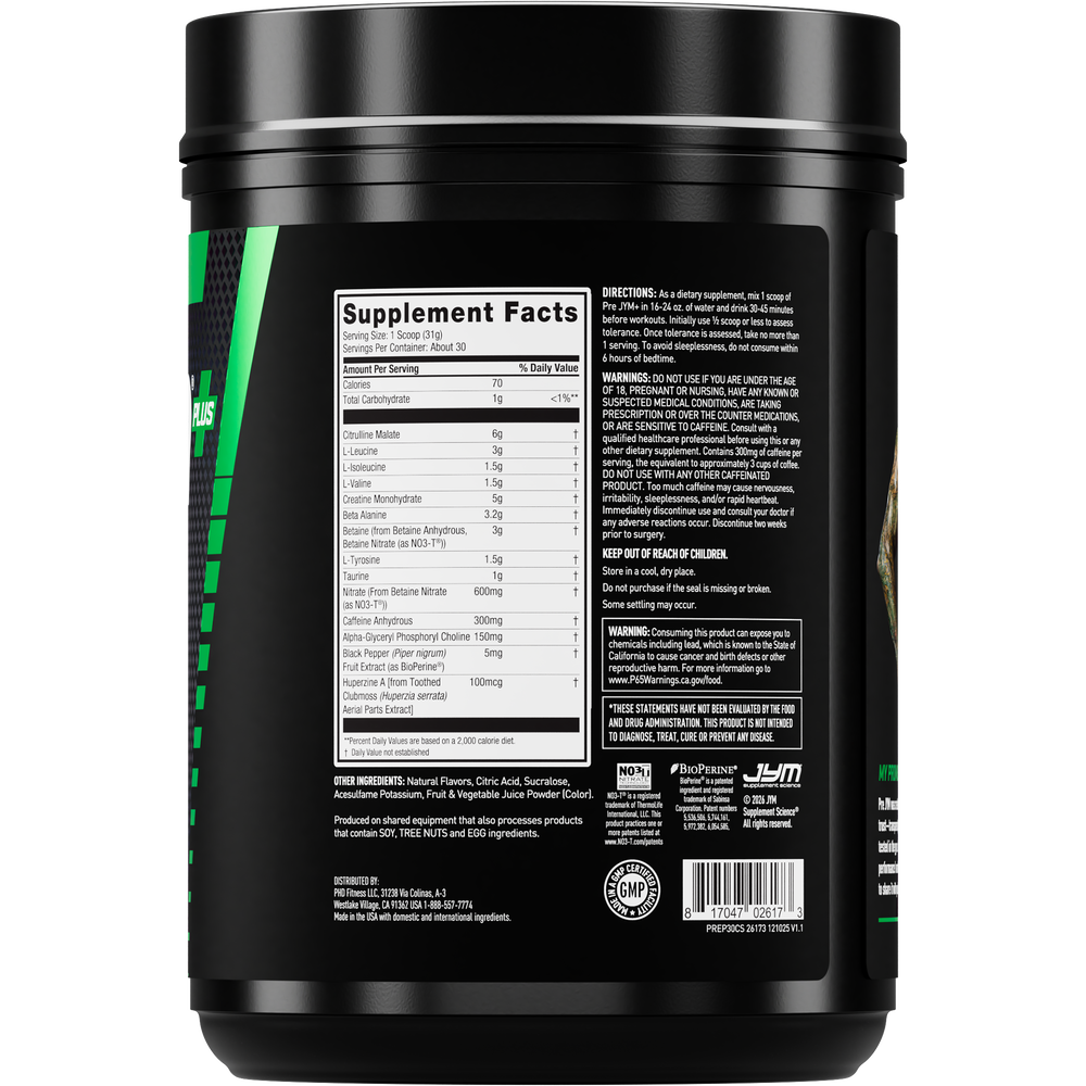 Pre JYM Plus Pre-Workout